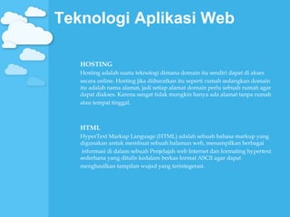 MPTIK - Memahami konsep teknologi aplikasi web | PPT