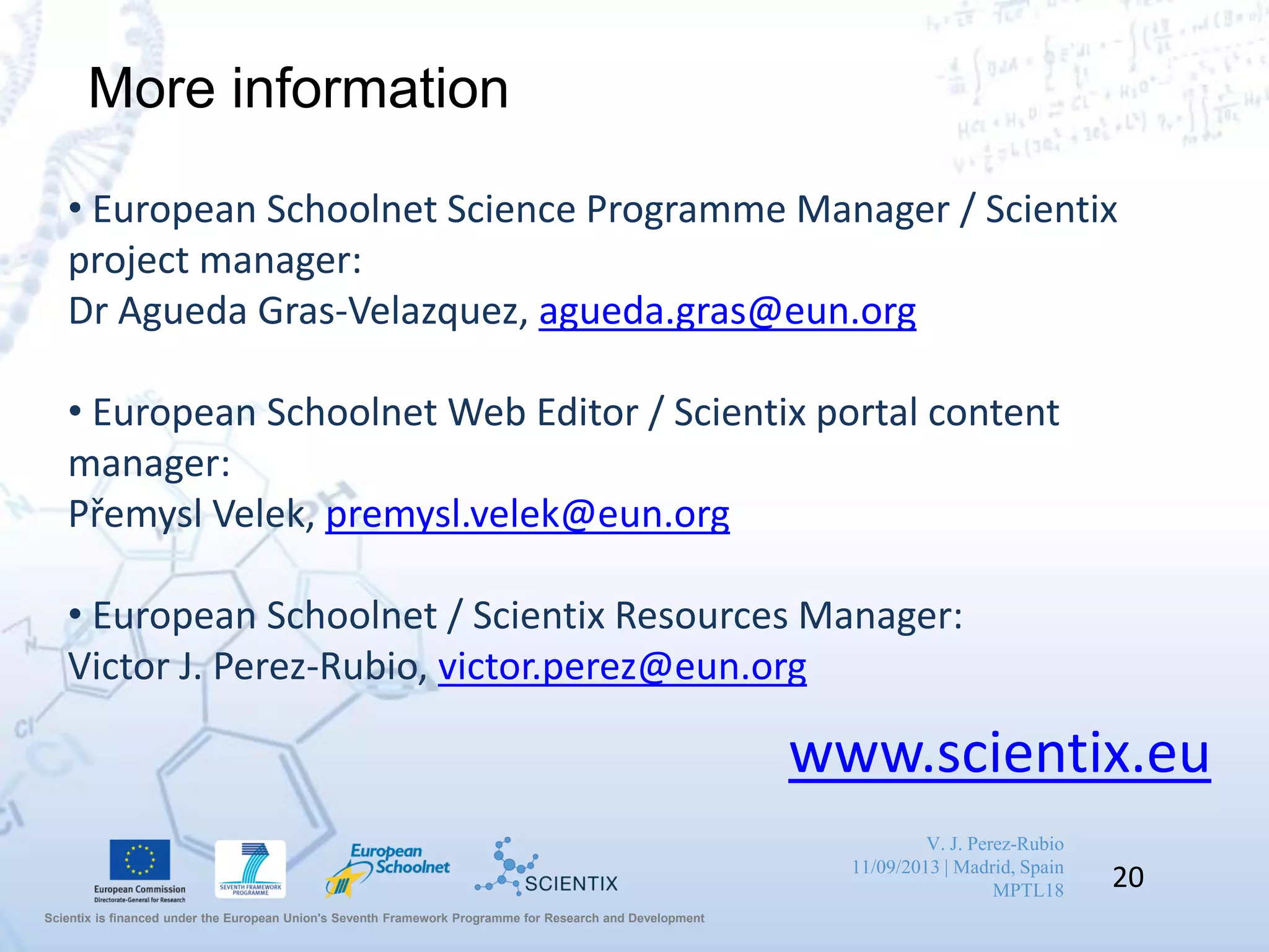 Scientix Observatory: Good practices in internalisation and ...