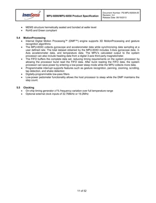 Mpu 6050 data-sheet | PDF