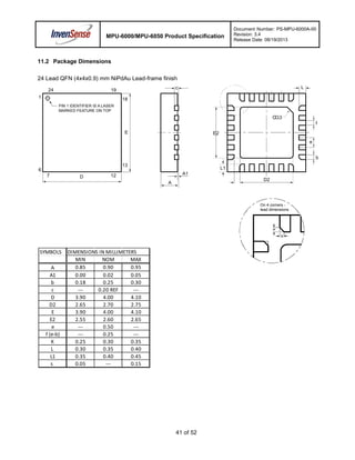 Mpu 6050 data-sheet | PDF