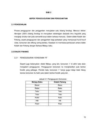 Mpu3213 perbezaan dialek negeri pahang dan negeri kedah | DOCX