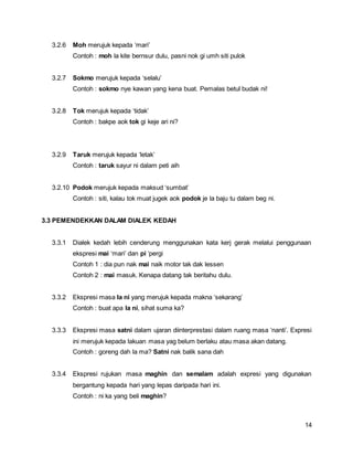 Mpu3213 perbezaan dialek negeri pahang dan negeri kedah | DOCX