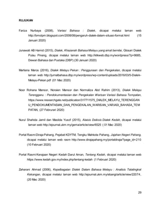 Mpu3213 perbezaan dialek negeri pahang dan negeri kedah | DOCX