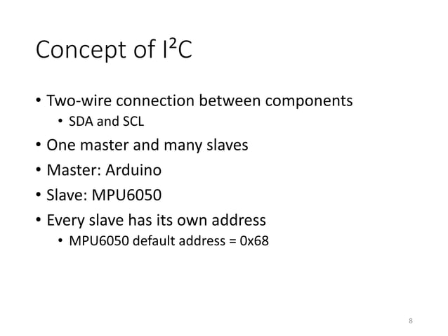 MPU6050 IMU with Arduino | PPTX