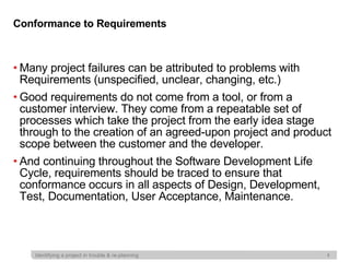 Identifying a project in trouble and re-planning | PPT