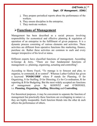 Management process unit -1 | PDF