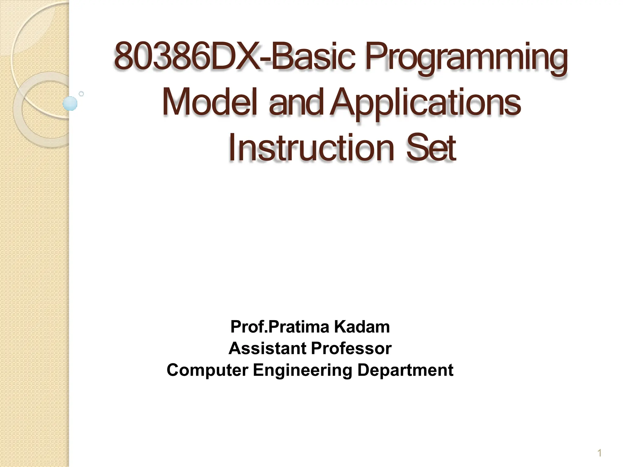 Microprocessor Unit 1 Se Computer Iipptx Operating Systems Computer Software And Applications