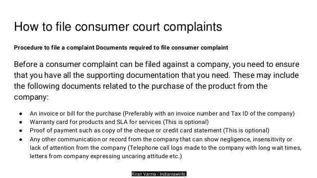 How to file consumer court complaints in india