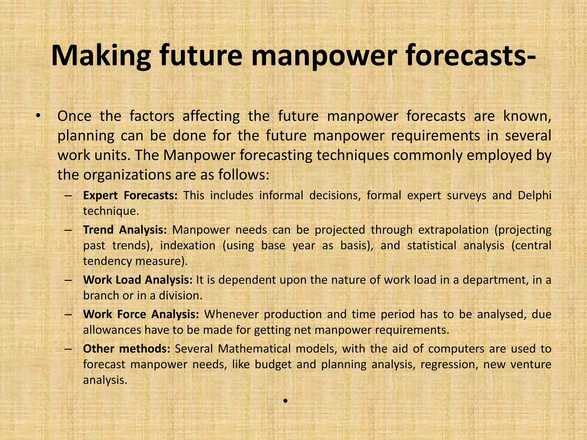 Manpower planning | PPTX