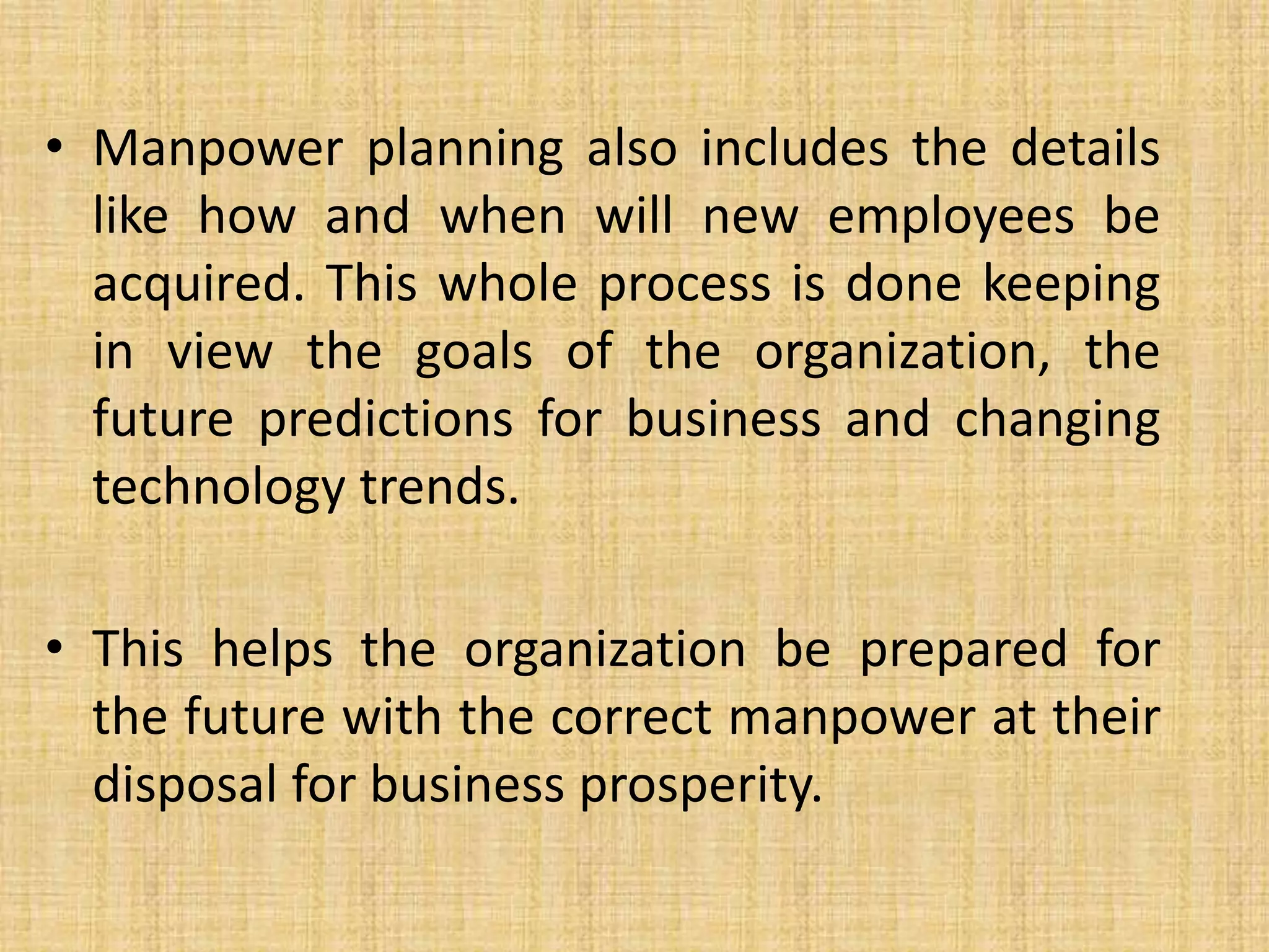 Manpower planning | PPTX