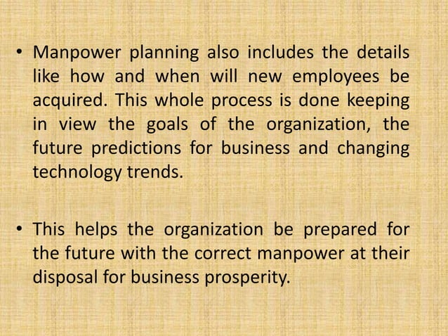 Manpower planning | PPTX