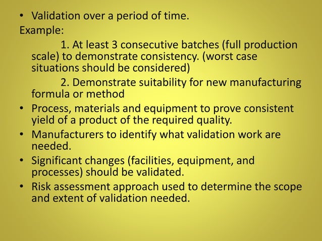 introduction to validation | PPTX | Pharmaceutical Industry | Industries