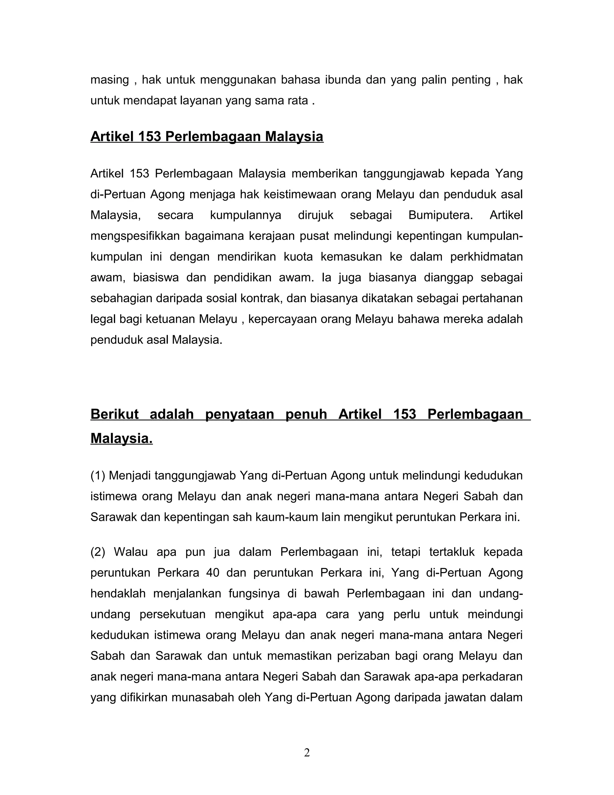 HAK ORANG MELAYU | DOC