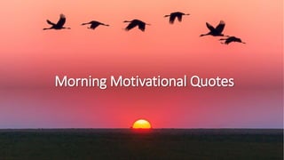 Morning Motivational Quotes | PPTX