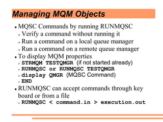Websphere MQ (MQSeries) fundamentals | PDF