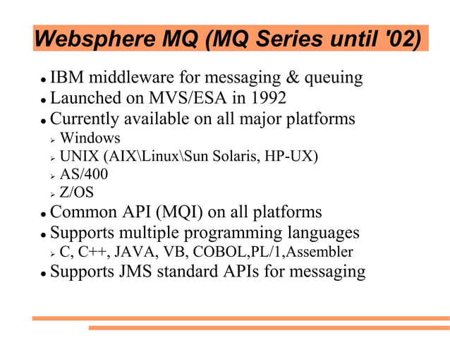 Websphere MQ (MQSeries) fundamentals | PDF | Operating Systems ...