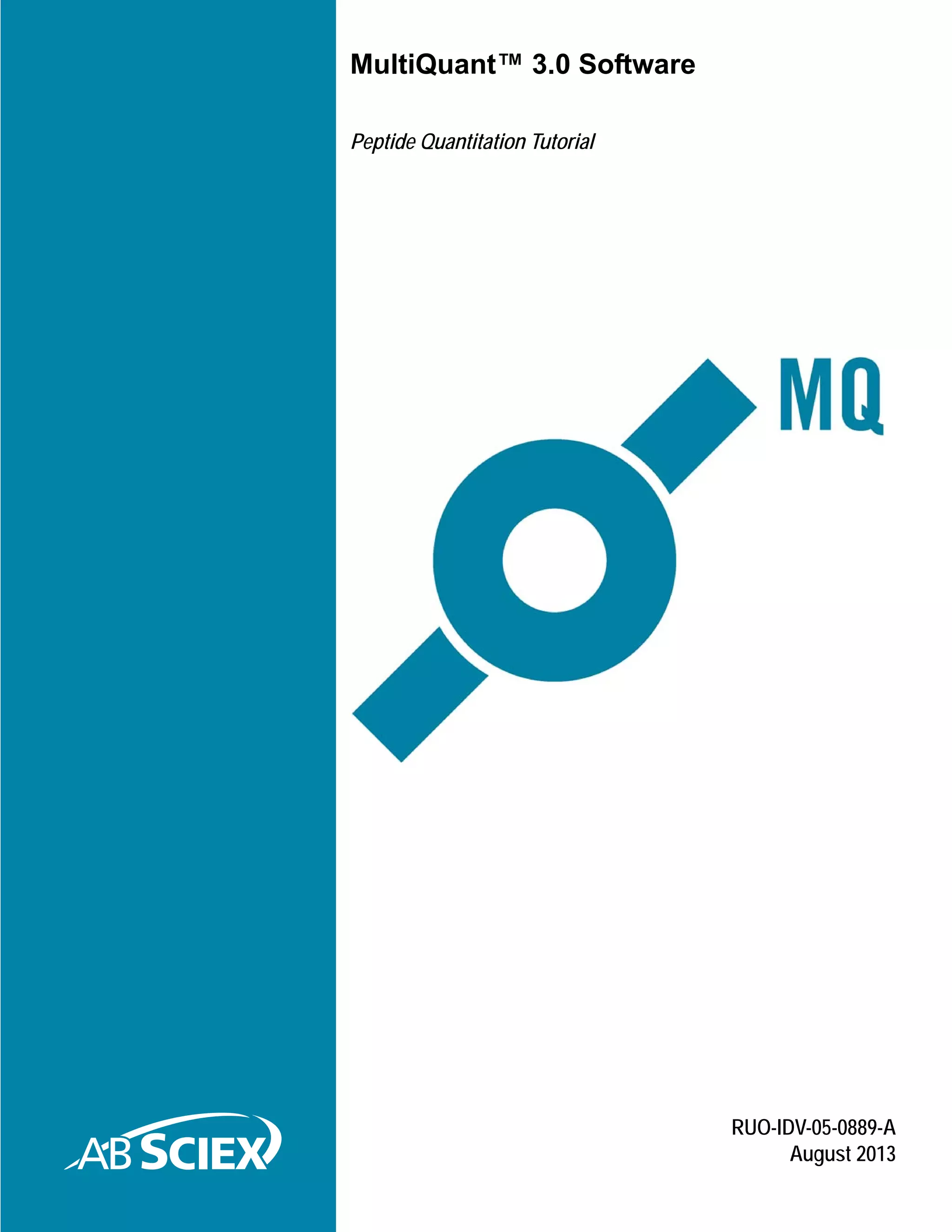 Mq peptide-quantitation-tutorial-en | PDF