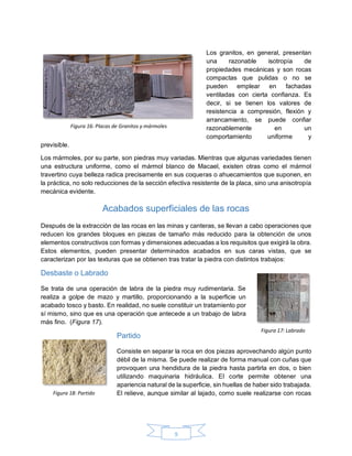 Características de los elementos constructivos de piedra natural | PDF