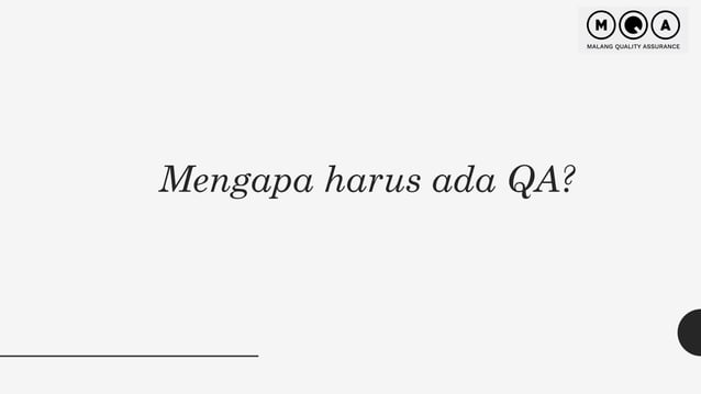 Meetup #1 - Introduction to Software Quality Assurance | PDF