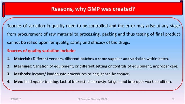 GLP and GMP | PPTX | Pharmaceutical Industry | Industries