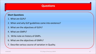 GLP and GMP | PPTX