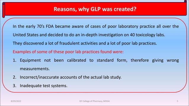 GLP and GMP | PPTX | Pharmaceutical Industry | Industries