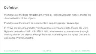PRAMANA INTRODUCTION AS PER NCISM SYLLABUS | PDF