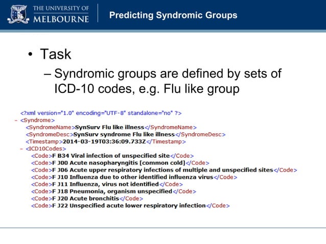 Syndromic Surveillance from Emergency Department Triage Notes | PPTX