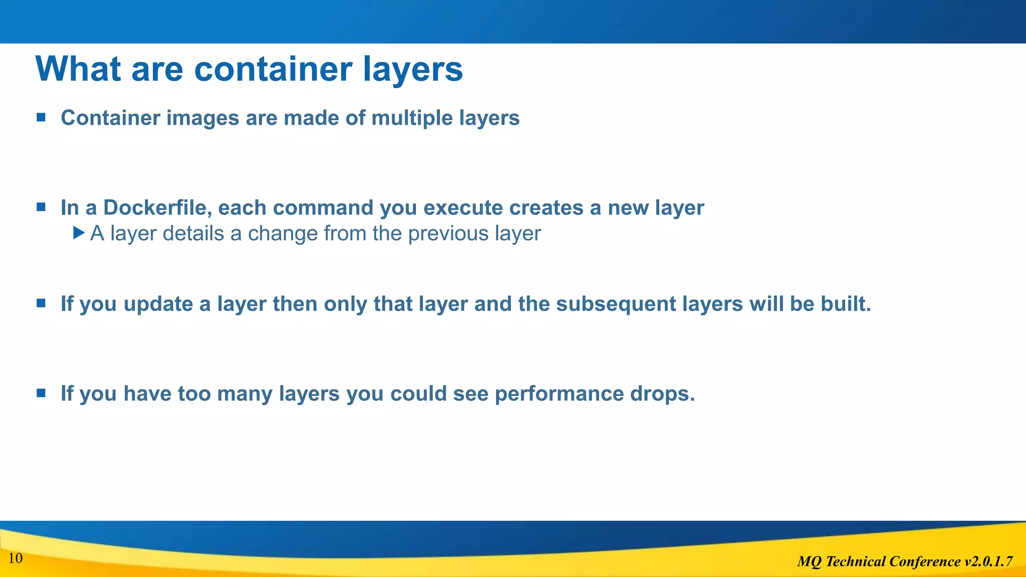 IBM MQ in containers MQTC 2017 | PPTX