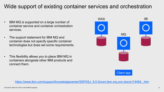 IBM MQ in Containers - Think 2018 | PPTX