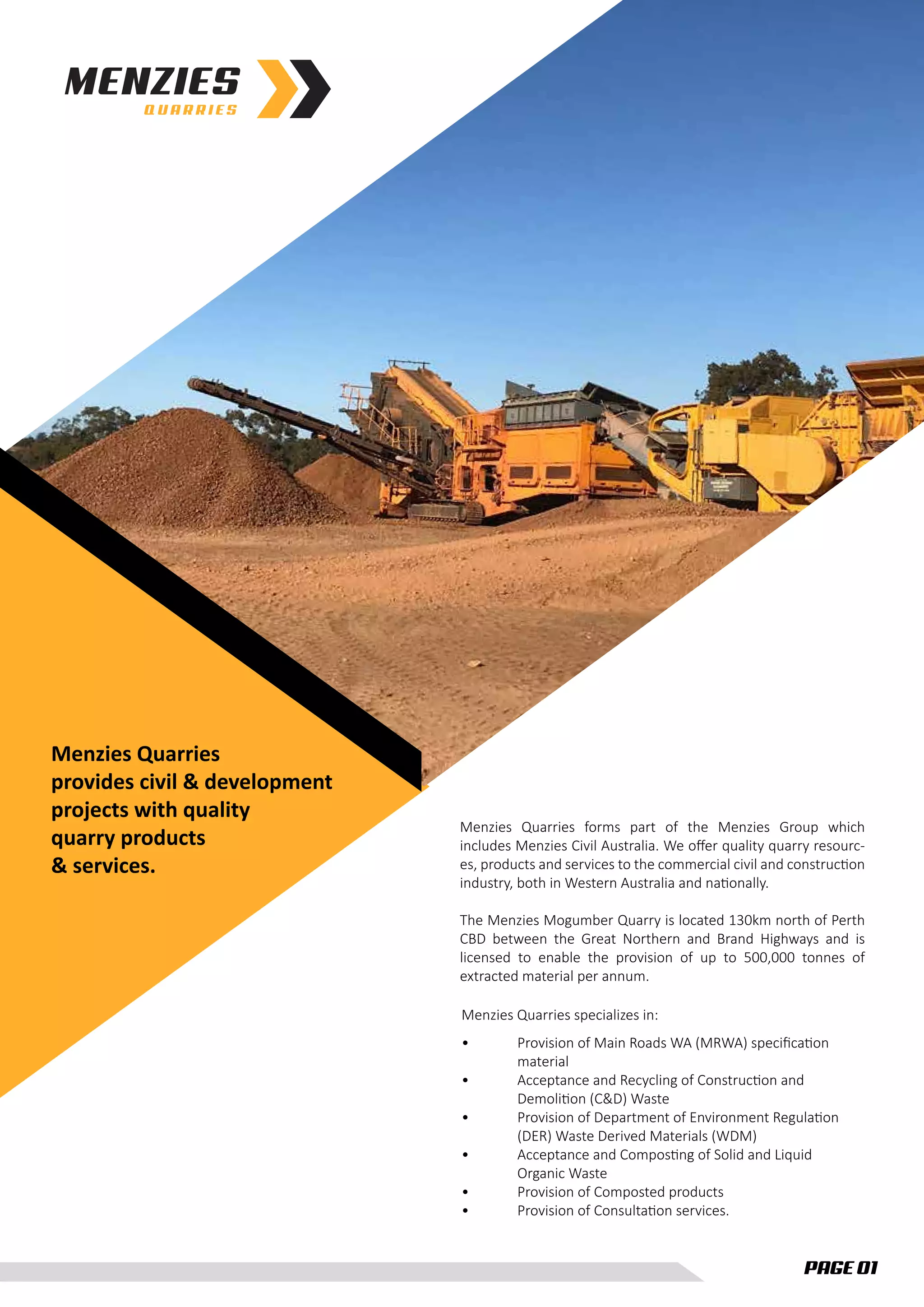 Menzies Quarries - Crushing & Screening Capabilities | PDF