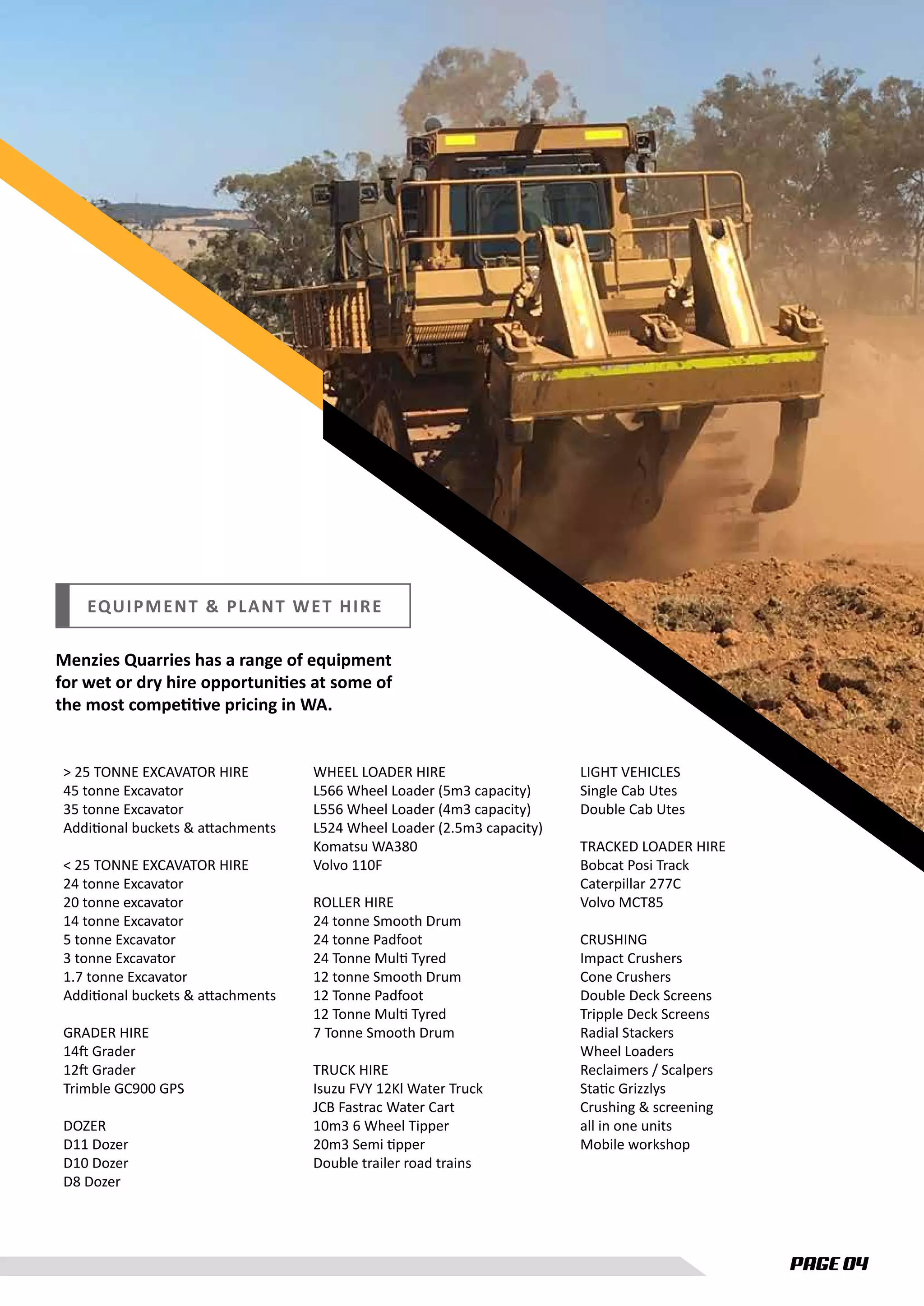 Menzies Quarries - Crushing & Screening Capabilities | PDF