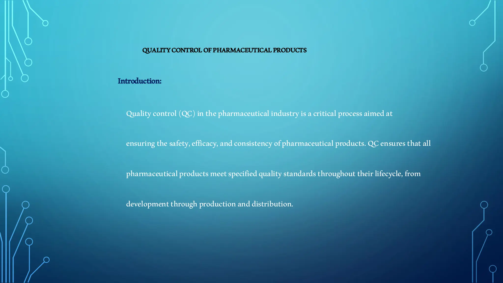 Quality Control of pharmaceutical products | PDF