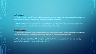 Quality Control of pharmaceutical products | PDF