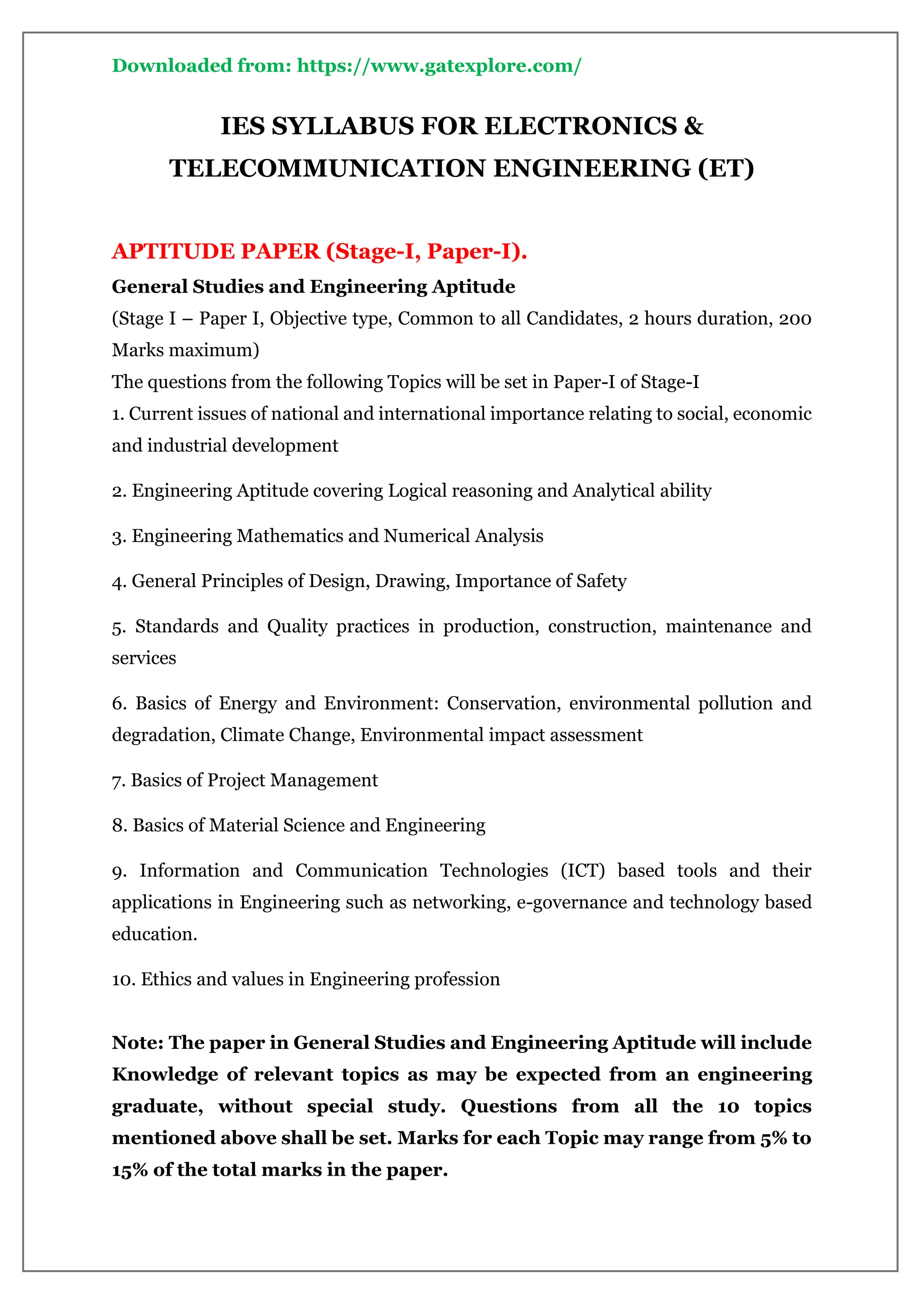 IES_Syllabus_for_Electronics.pdf colour based product sorting | PDF