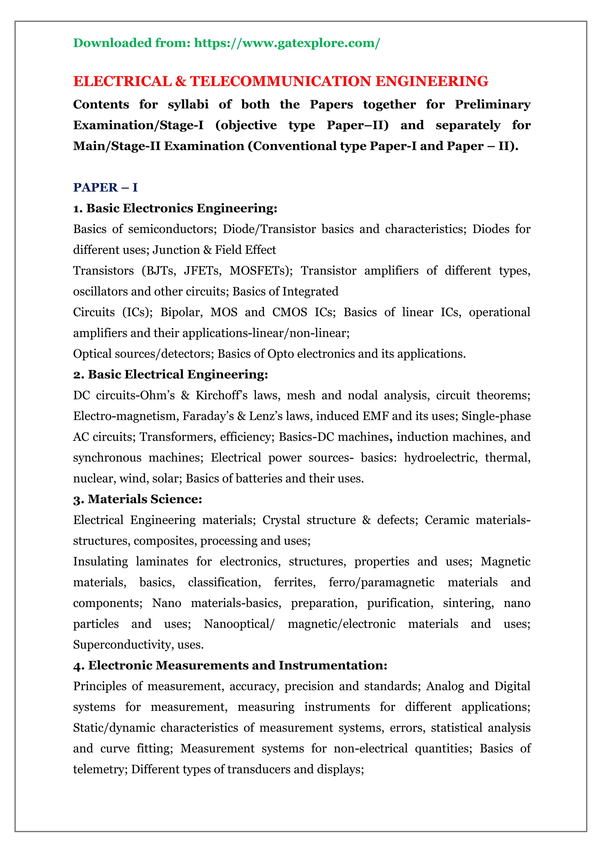 IES_Syllabus_for_Electronics.pdf colour based product sorting | PDF