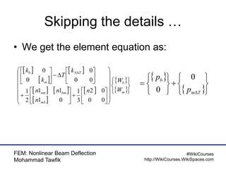 FEM: Nonlinear Beam Deflection Model (with Temperature) | PDF