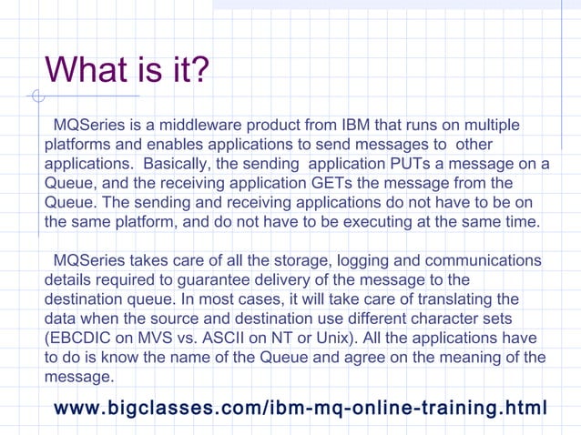 IBM MQ Online Tutorials | PPT