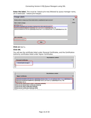 Mq ssl channels_on_windows | PDF | Information and Network Security | Computing
