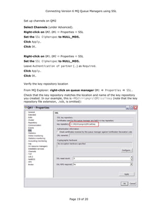 Mq ssl channels_on_windows | PDF | Information and Network Security | Computing