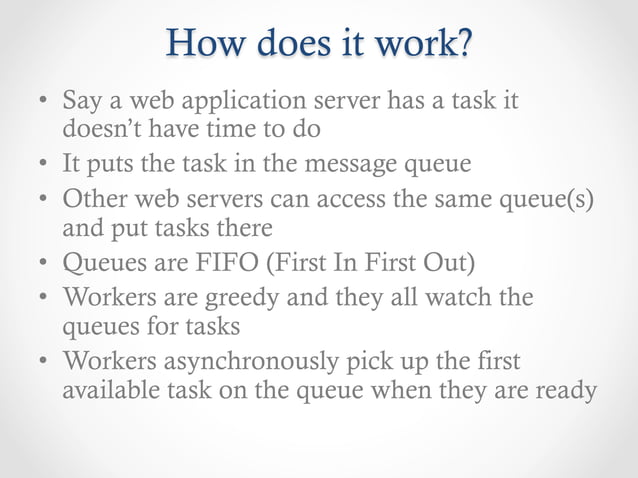 Life in a Queue - Using Message Queue with django | PDF