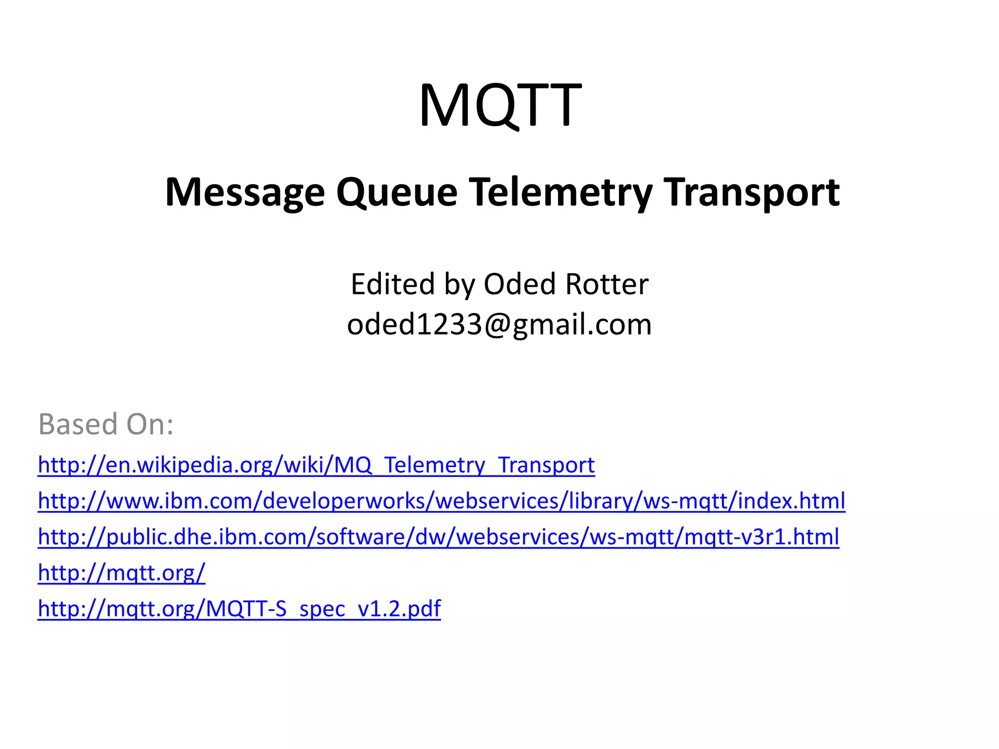 Mqtt | PPTX | Computer Networking | Computing