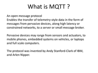 Mqtt | PPTX | Computer Networking | Computing