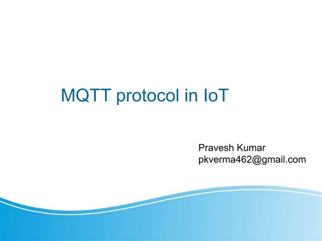 Mqtt protocol in IoT | PPT