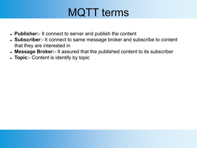Mqtt protocol in IoT | PPT