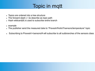Mqtt protocol in IoT | PPTX