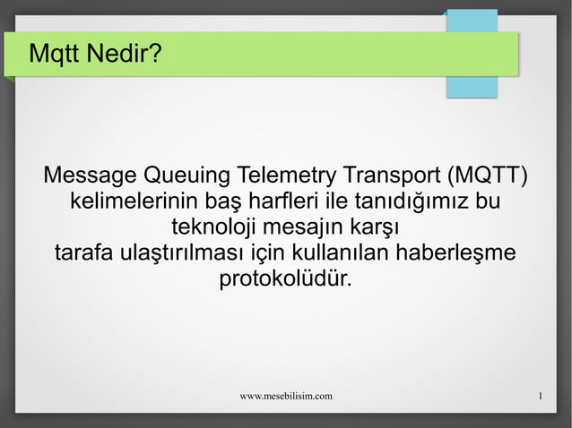 Mqtt Meşe Bilisim | PPT