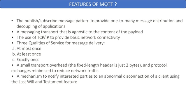 Mqtt(Message queue telemetry protocol) presentation | PPTX | Internet ...