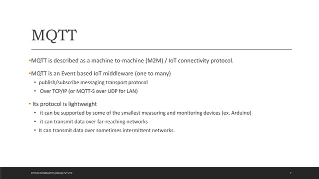 MQTT - Shyam.pptx | Computer Networking | Computing