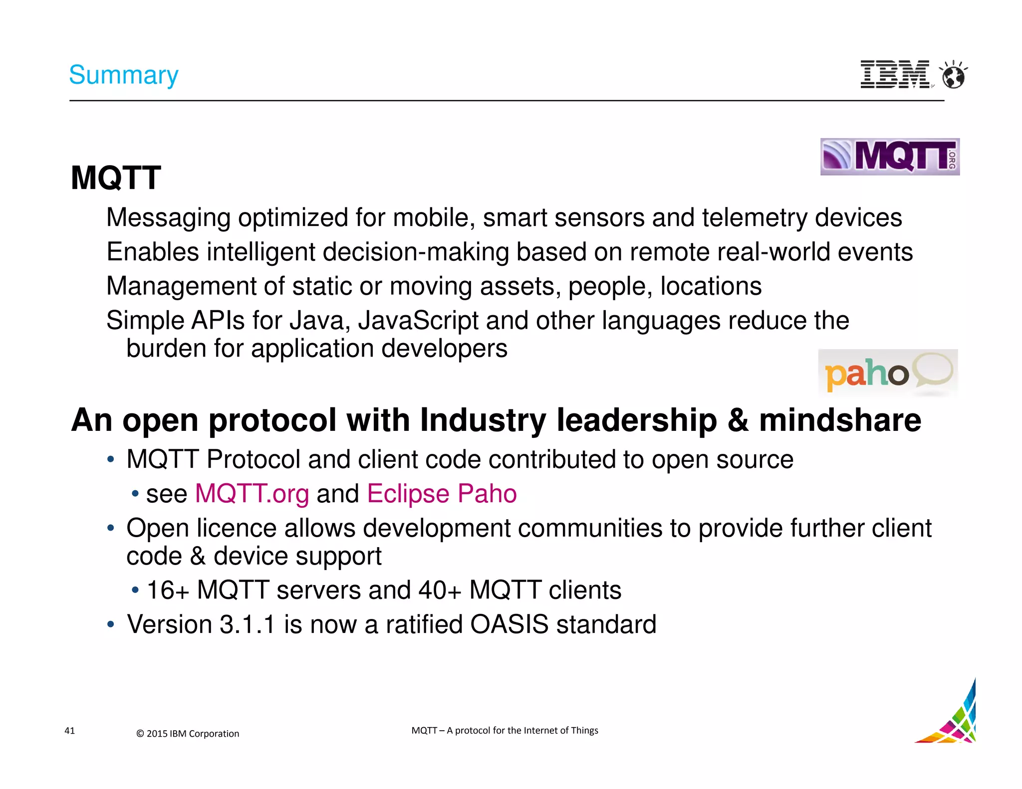 Mqtt – a protocol for the internet of things | PDF